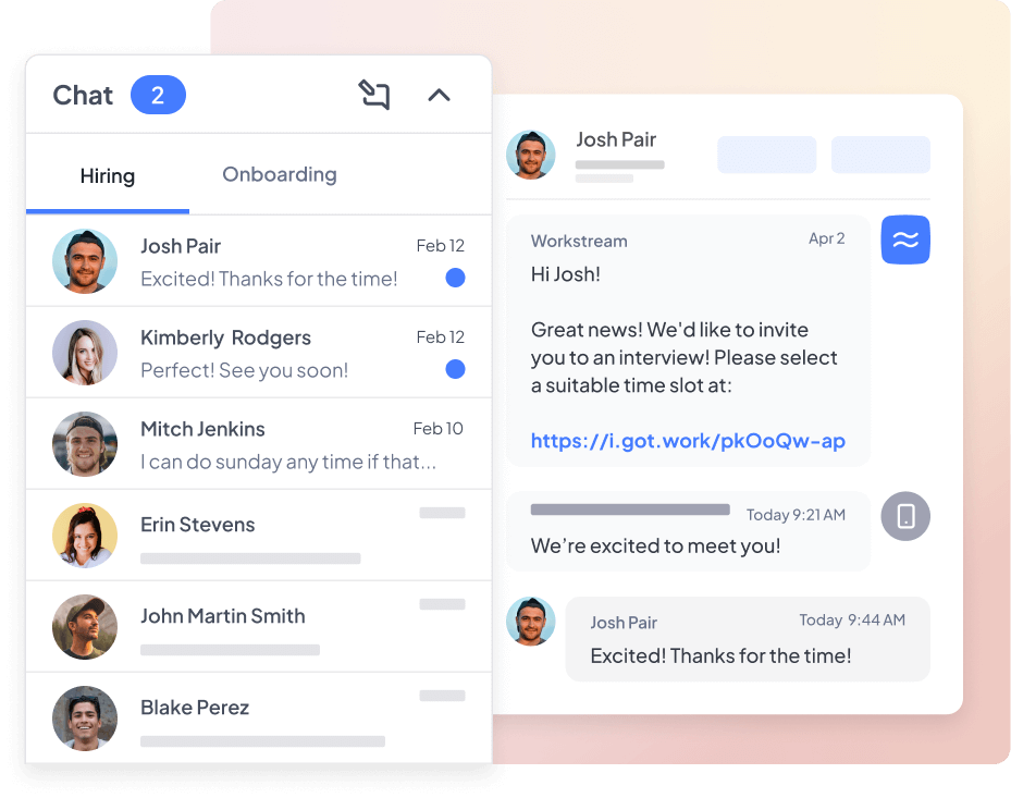 Hire and retain hourly workers | Workstream